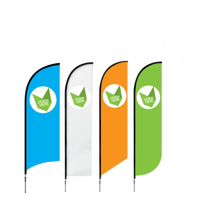 Beachvlag Small bedrukken. Laagste Prijs van Nederland.